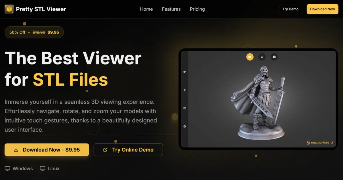 Pretty STL Viewer - The Best 3D STL File Viewer for Windows & Linux